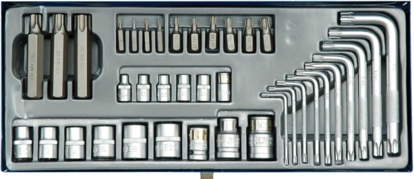 TRUSA 39 PIESE BITURI TORX CR-V Vorel 66800 | MagazinulCuScule.ro