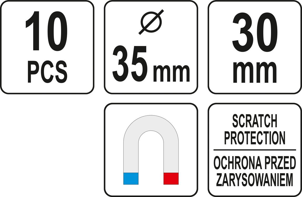 Set 10 carlige magnetice Yato YT-08690 | MagazinulCuScule.ro