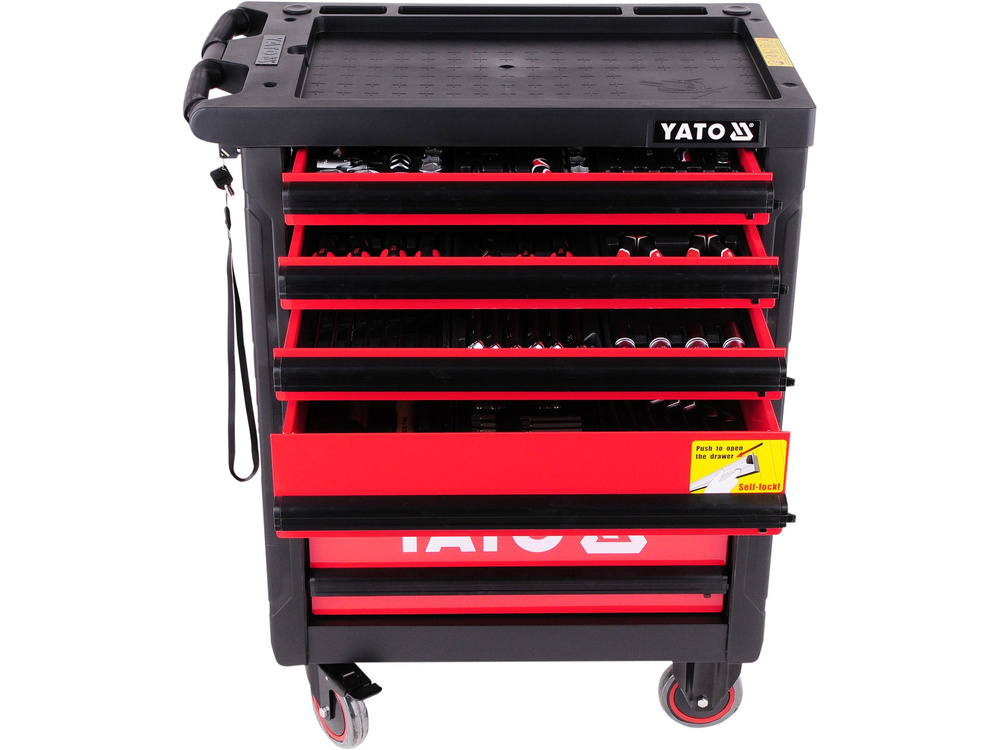 Dulap cu scule profesional 6 sertare echipat complet cu 177 piese Yato ...