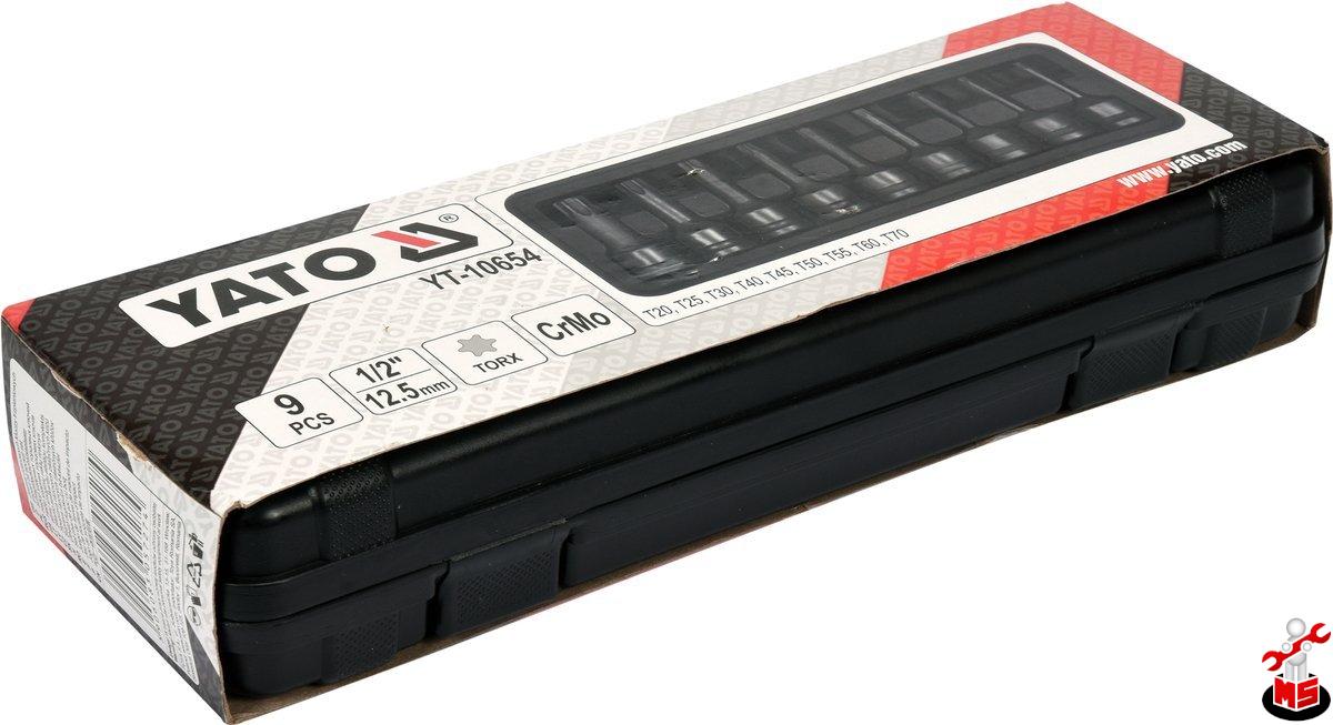 Set chei torx de impact 1/2 9 buc Yato YT-10654 | MagazinulCuScule.ro