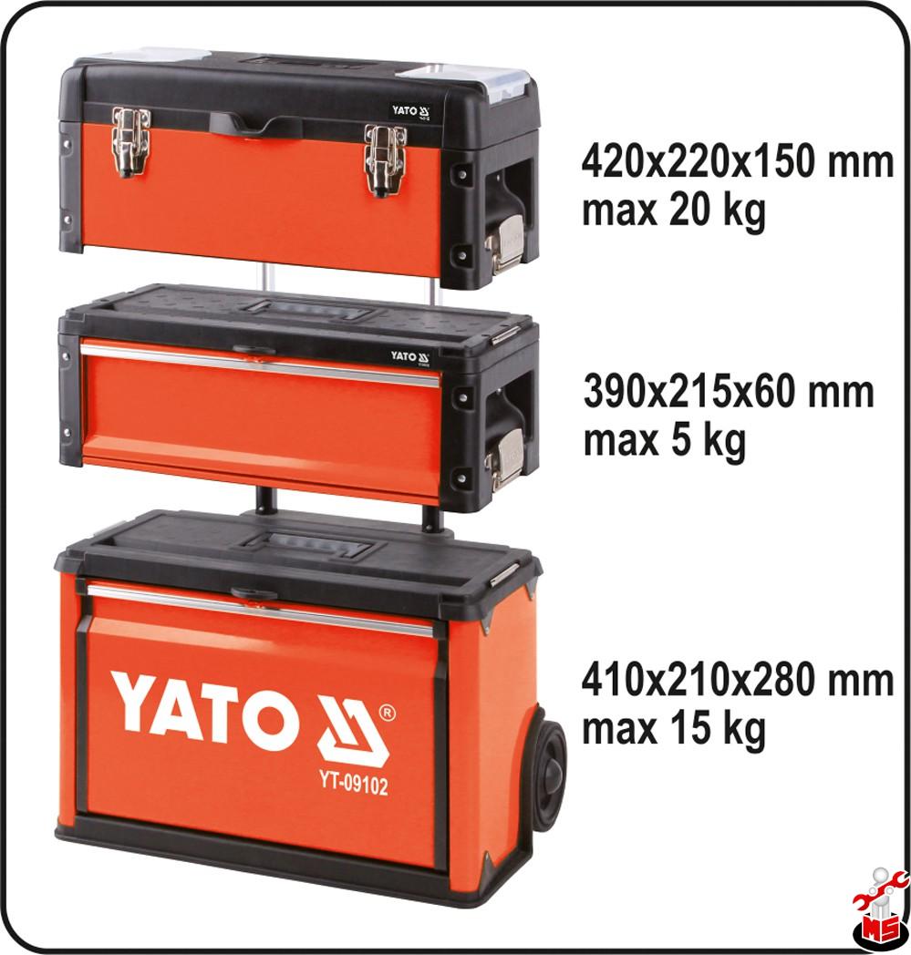 Troler pentru scule capacitate 45Kg Yato YT-09102 | MagazinulCuScule.ro