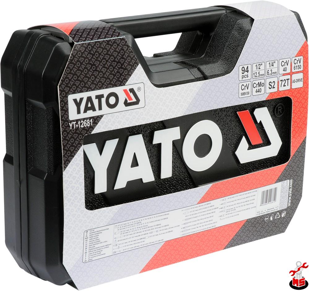 Trusă tubulare 1/2 - 1/4" 94 piese Yato YT-12681 | MagazinulCuScule.ro