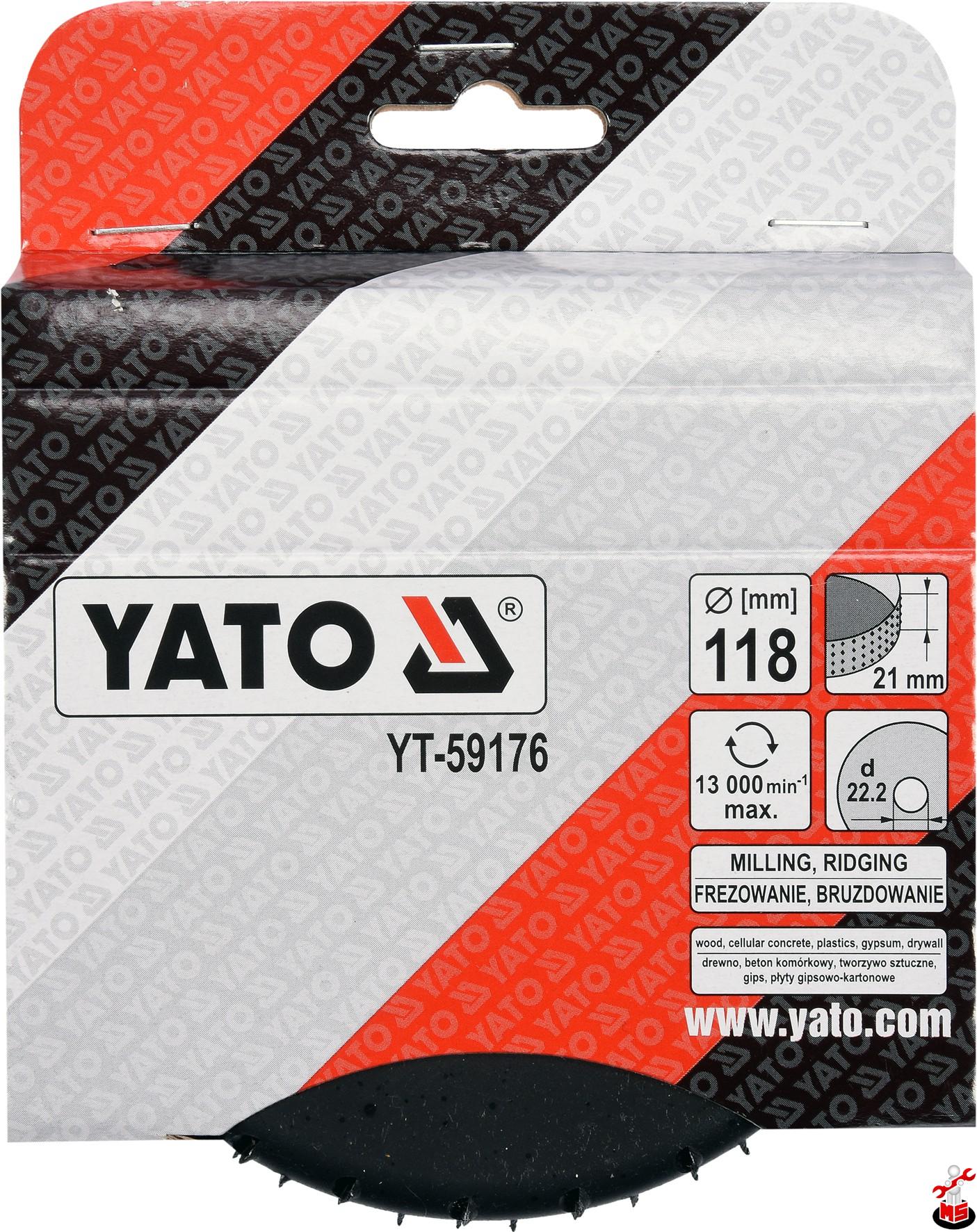 Freză rașpel 118 x 21 x 22.2 mm Yato YT-59176 | MagazinulCuScule.ro