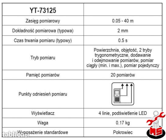 Telemetru cu laser 0.05 - 40 m Yato YT-73125 | MagazinulCuScule.ro